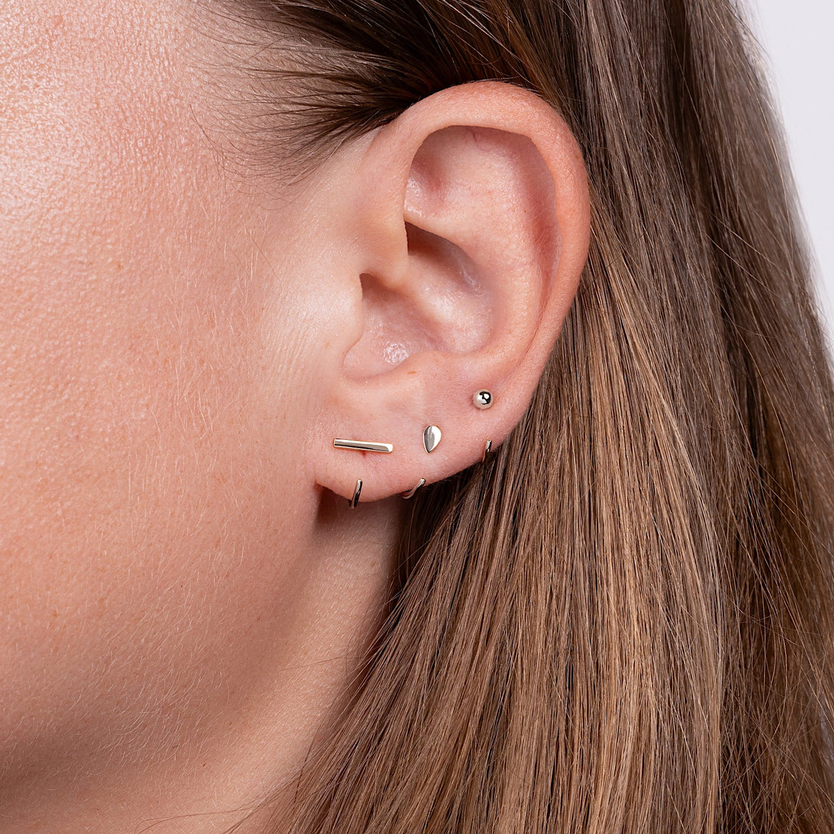 14K Solid Gold Mini Ball Huggie Earrings – J&CO Jewellery Wholesale